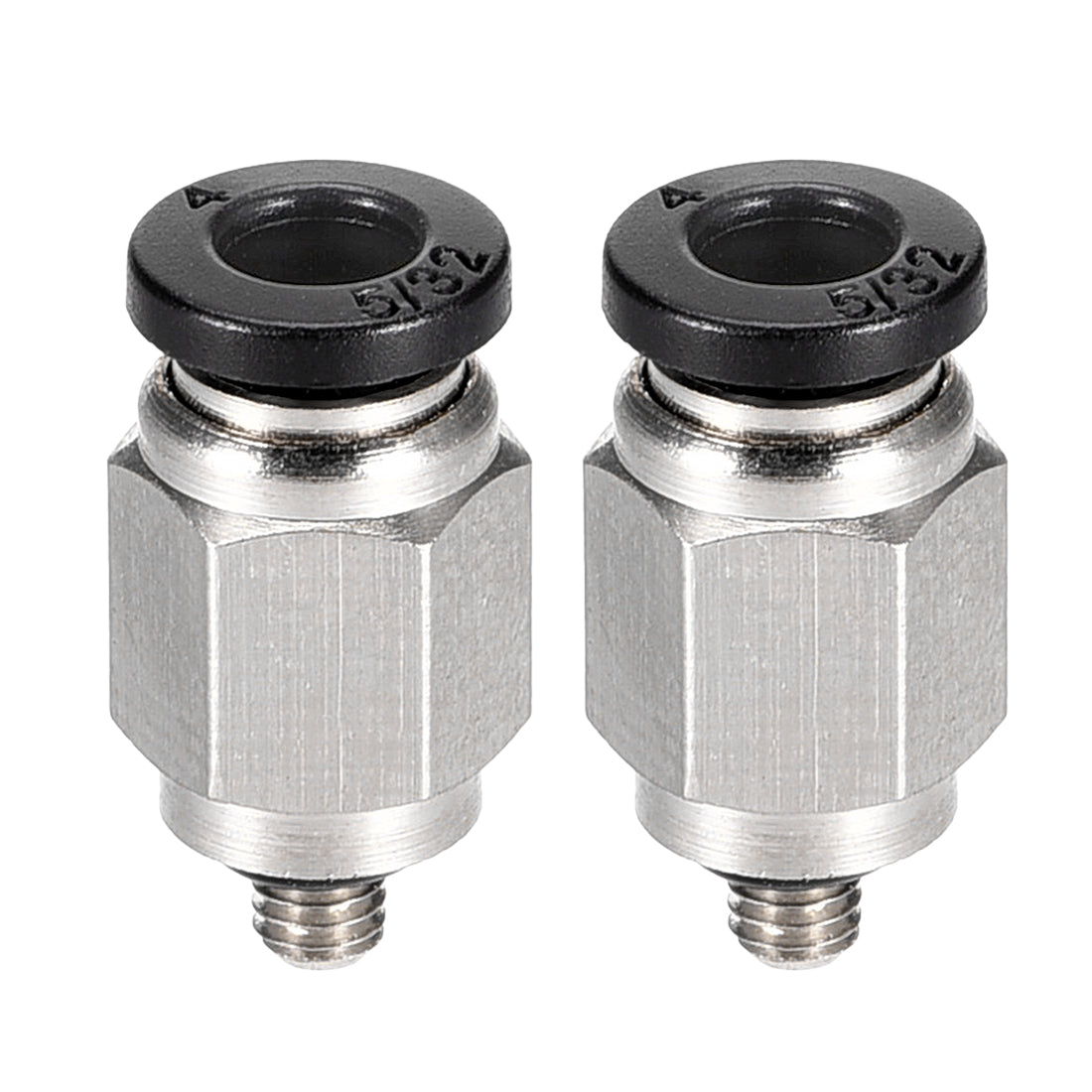 Uxcell Straight Pneumatic Push to Quick Connect Fittings M3 Male x 4mm ...