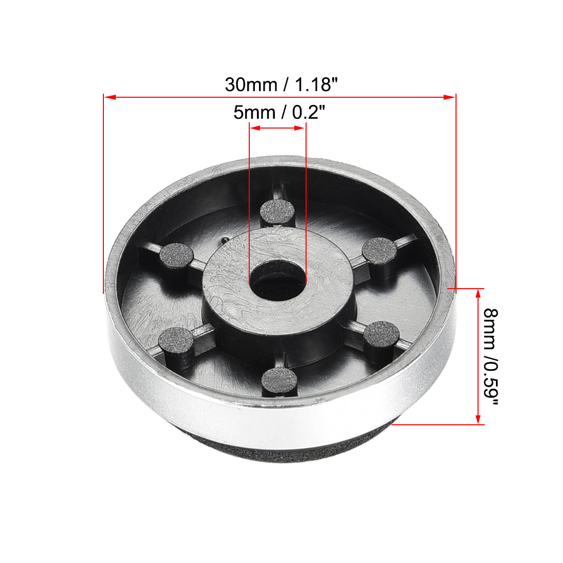 Uxcell 8 Pcs D30xH8mm Plastic Feet Anti-Vibration Base Pad Stand for ...