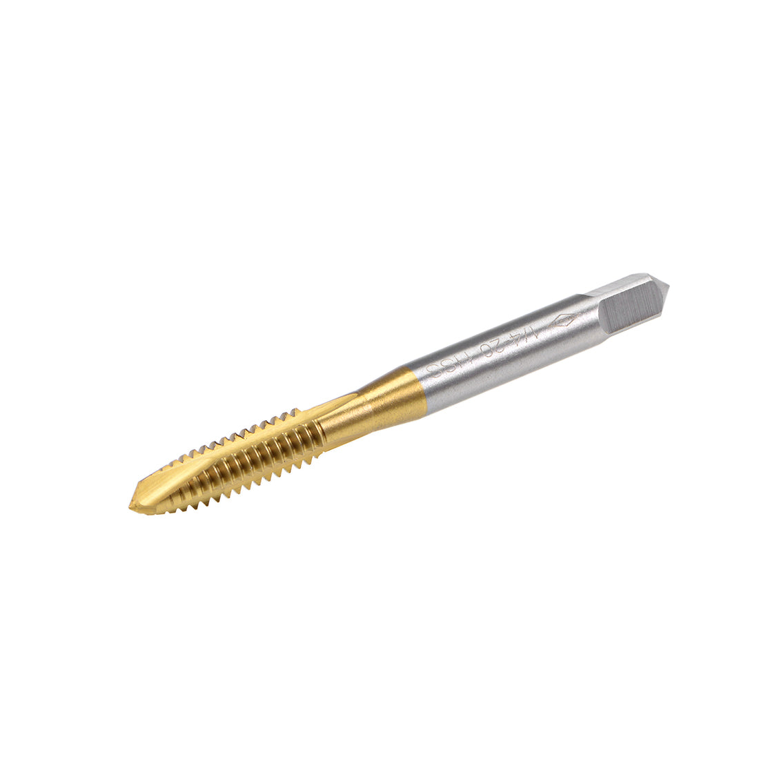 Uxcell Spiral Point Threading Tap 1/4-20 UNC Thread Pitch Titanium ...