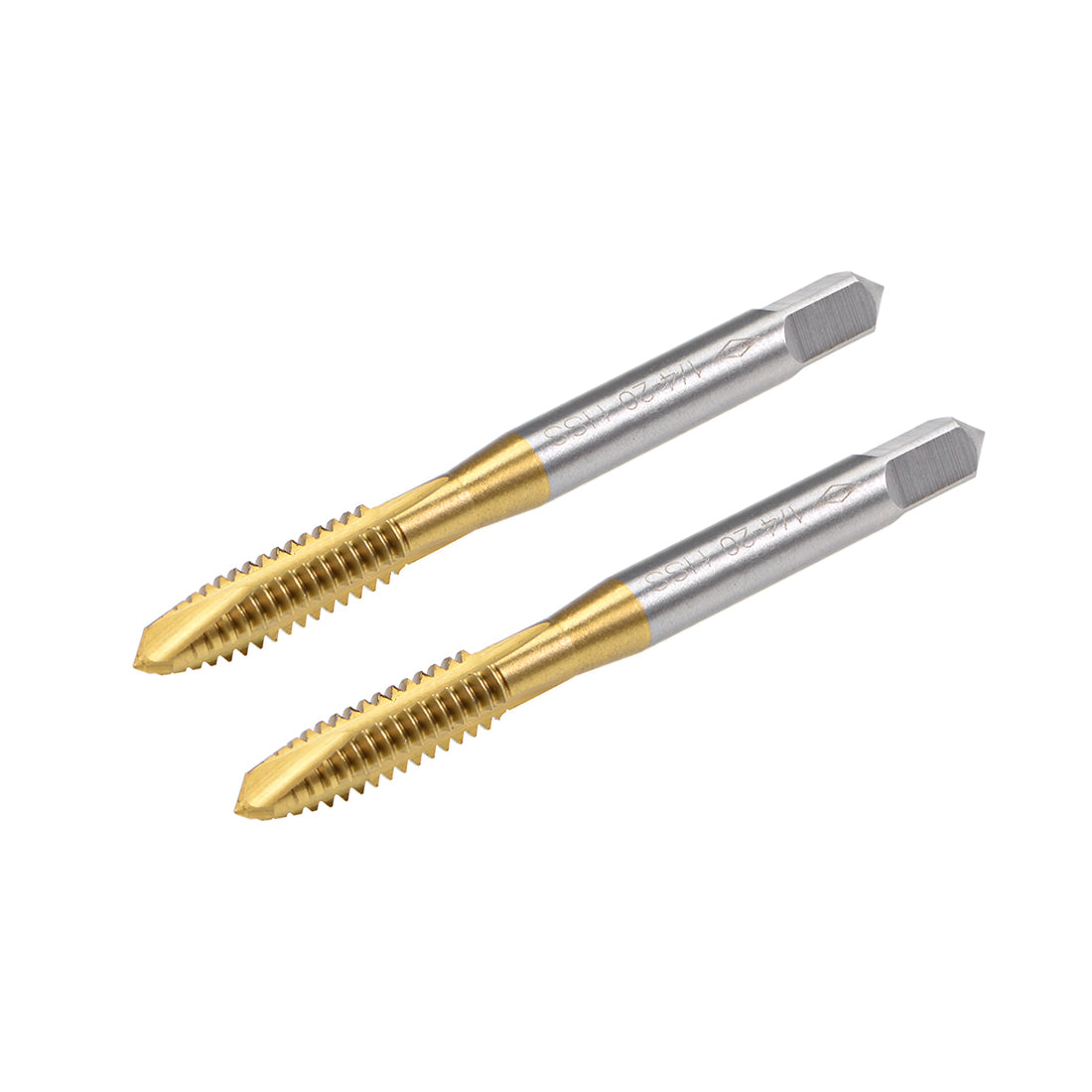 Uxcell Spiral Point Threading Tap 1/4-20 UNC Thread Pitch Titanium ...