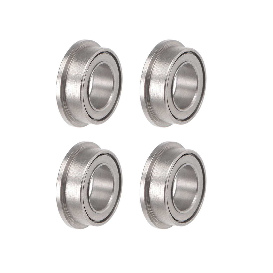 Uxcell MF74ZZ Flange Ball Bearing 4x7x2.5mm Shielded Chrome Bearings ...