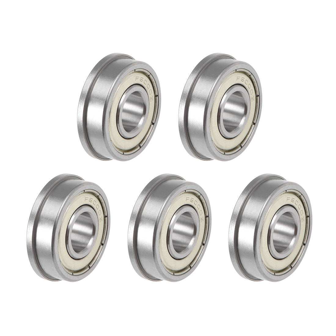 Uxcell F6000ZZ Flanged Ball Bearing 10x26x8mm Shielded Chrome Steel ...