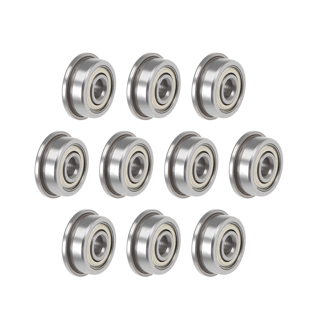 Uxcell F623ZZ Flanged Ball Bearing 3x10x4mm Shielded Chrome Steel ...