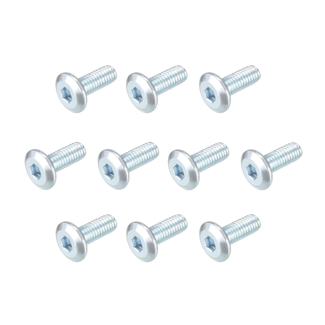 Uxcell Hex Socket Cap, Machine Screw Zinc Plated Fasteners Bolts Thread ...