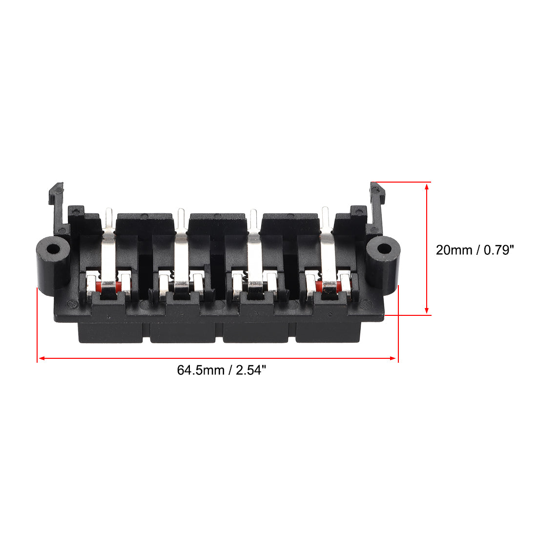 Uxcell 4 Ways Spring Speaker Terminal Clip Push Release Connector Audio ...