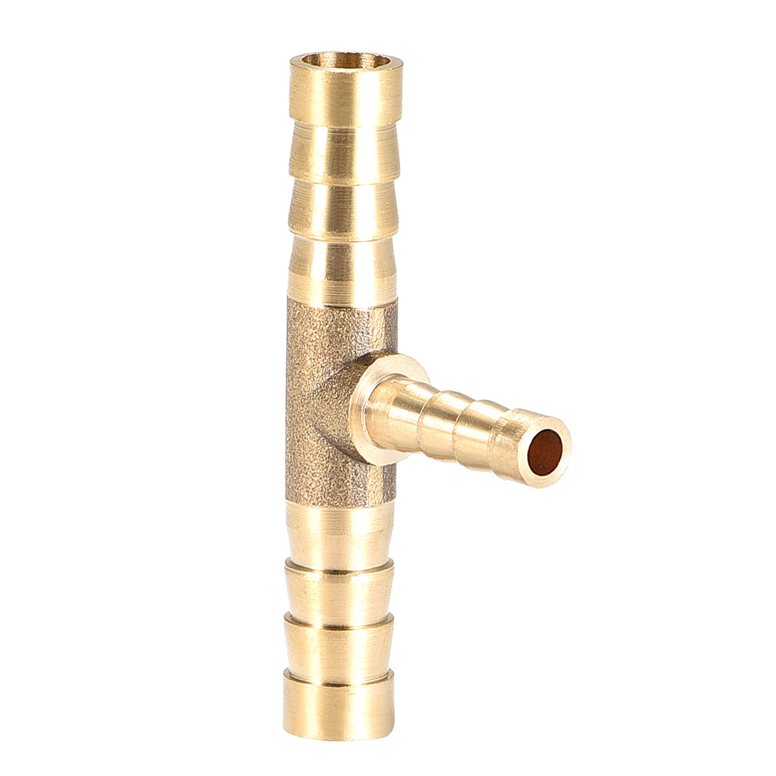 Brass Hose Reducer Barb Fitting, Tee T-Shaped 3 Way Barbed Connector ...
