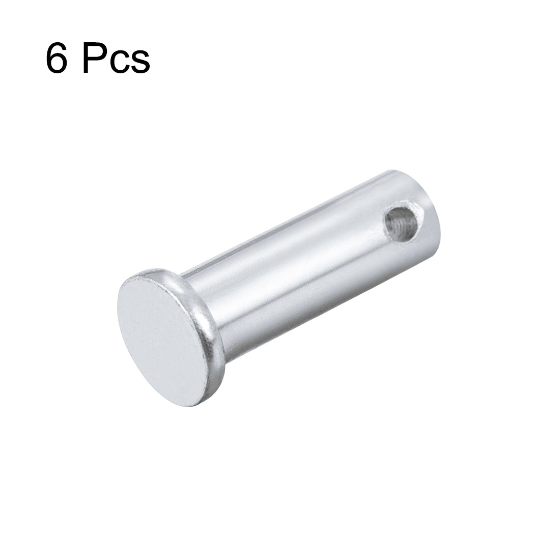 Uxcell Single Hole Clevis Pins - Flat Head Zinc-Plating Solid Steel ...