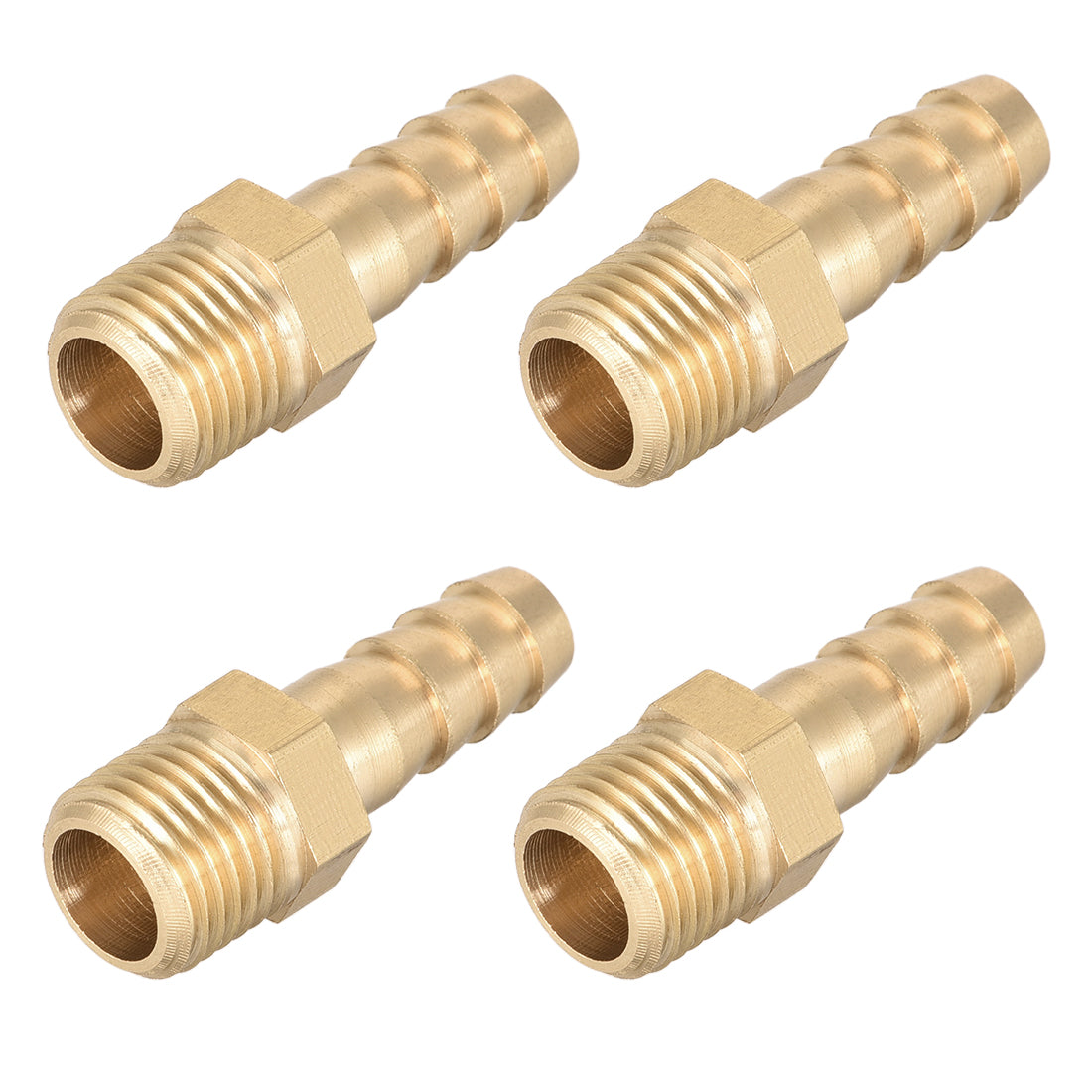 Uxcell Brass Fitting Connector Metric M12-1.25 Male to Barb Fit Hose ID ...