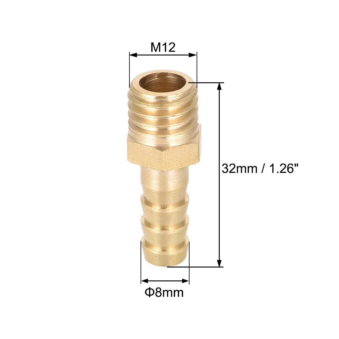 Brass Fitting Connector, Male to Barb | Harfington
