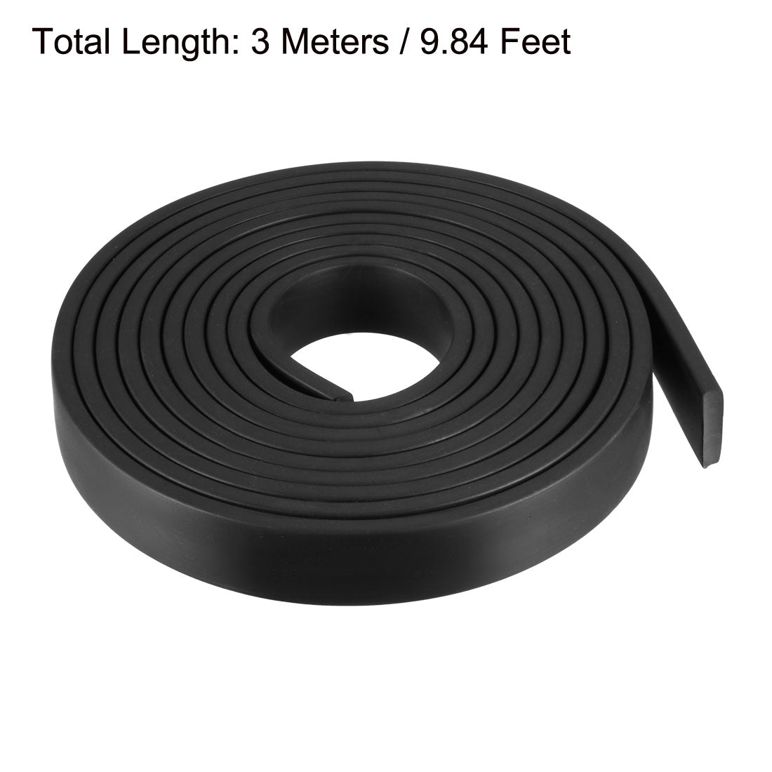 Uxcell Solid Rectangle Rubber Seal Strip 20mm Wide 5mm Thick, 3 Meters ...