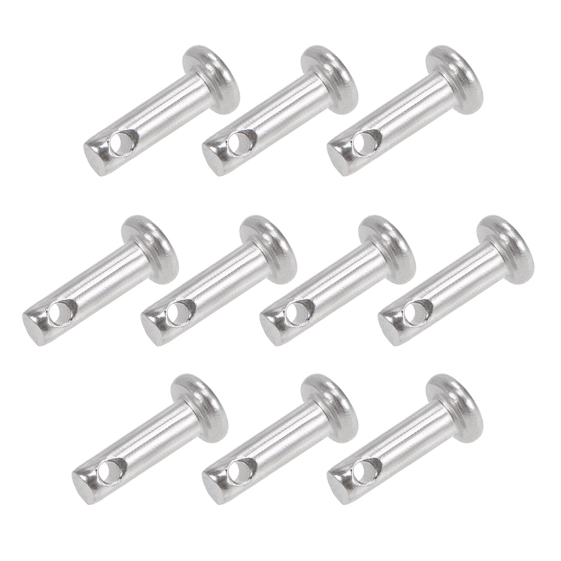 Uxcell Single Hole Clevis Pins - 3mm X 10mm Flat Head 304 Stainless ...
