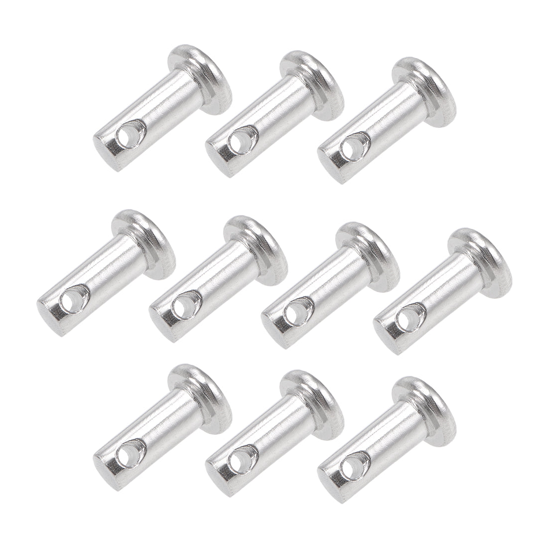 Uxcell Single Hole Clevis Pins - 4mm x 10mm Flat Head 304 Stainless ...