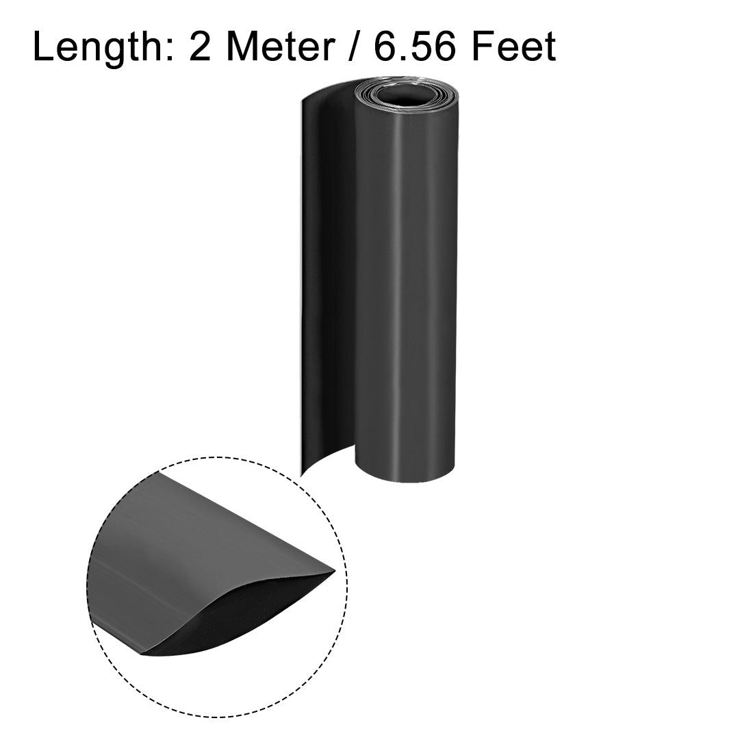 Uxcell PVC Heat Shrink Tube 220mm Flat Width Wrap for Dual Layer 18650 ...
