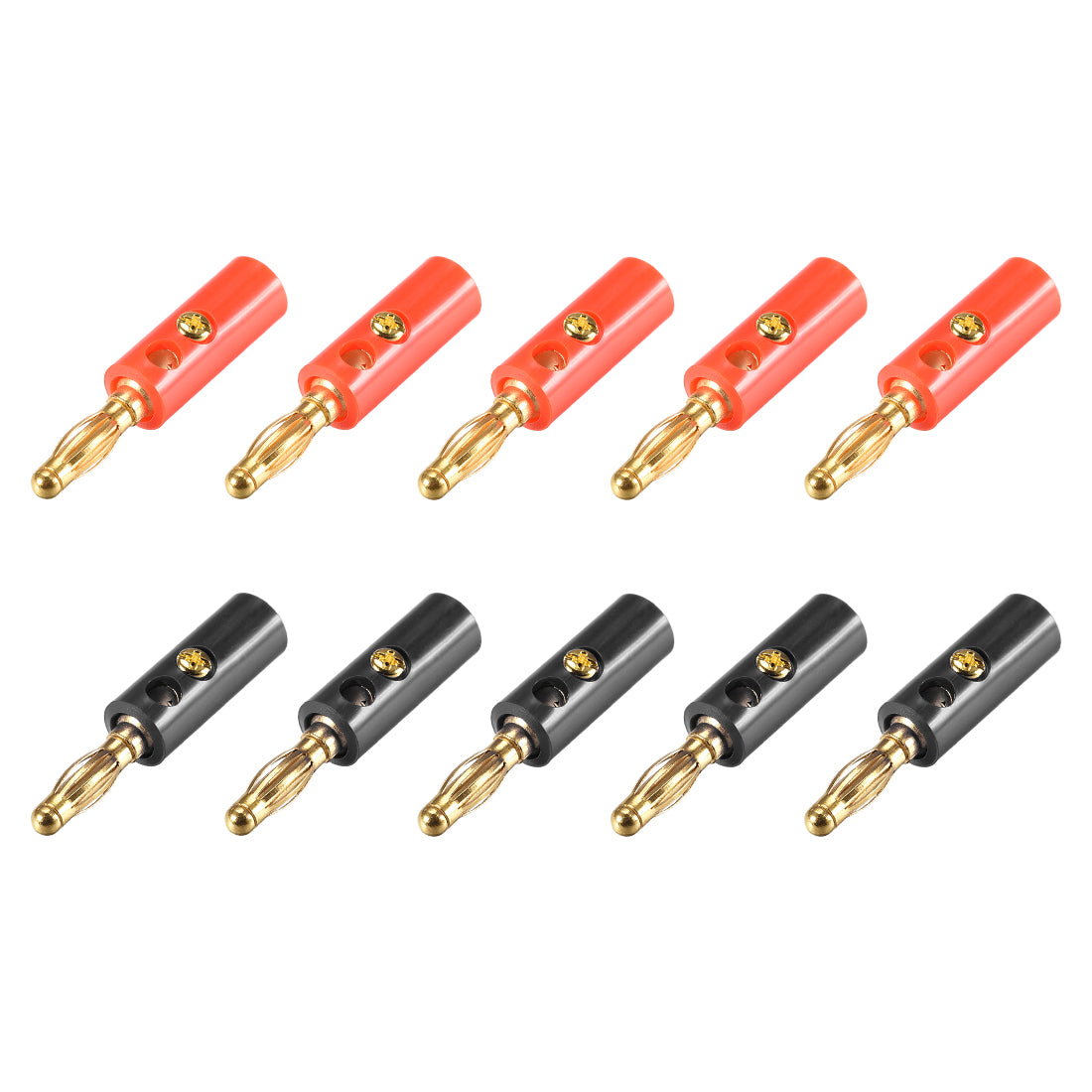 Audio Cable Plug Set Red Black 20 Pcs 2mm Gold Plated S - Speaker Pin ...