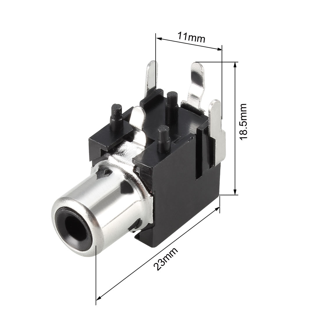 Uxcell PCB Panel Mount Single RCA Socket Female Jack Audio Video AV ...