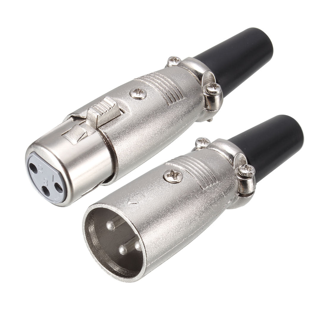 Uxcell 3-Pin XLR Male /Female Female Connector For Microphone Mic Cable ...