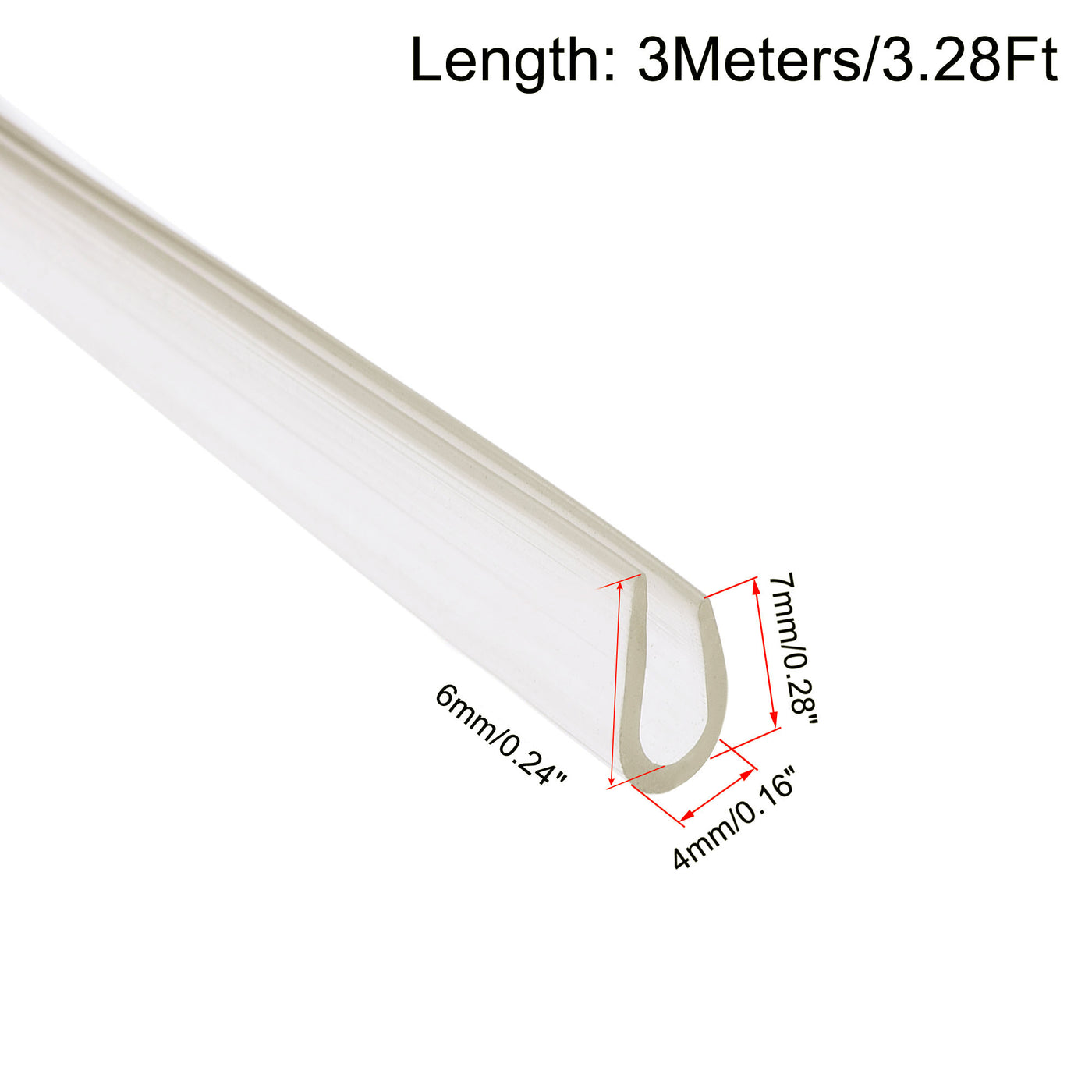 Transparent PVC Protection Strip Trim U-Seal Seal | Harfington