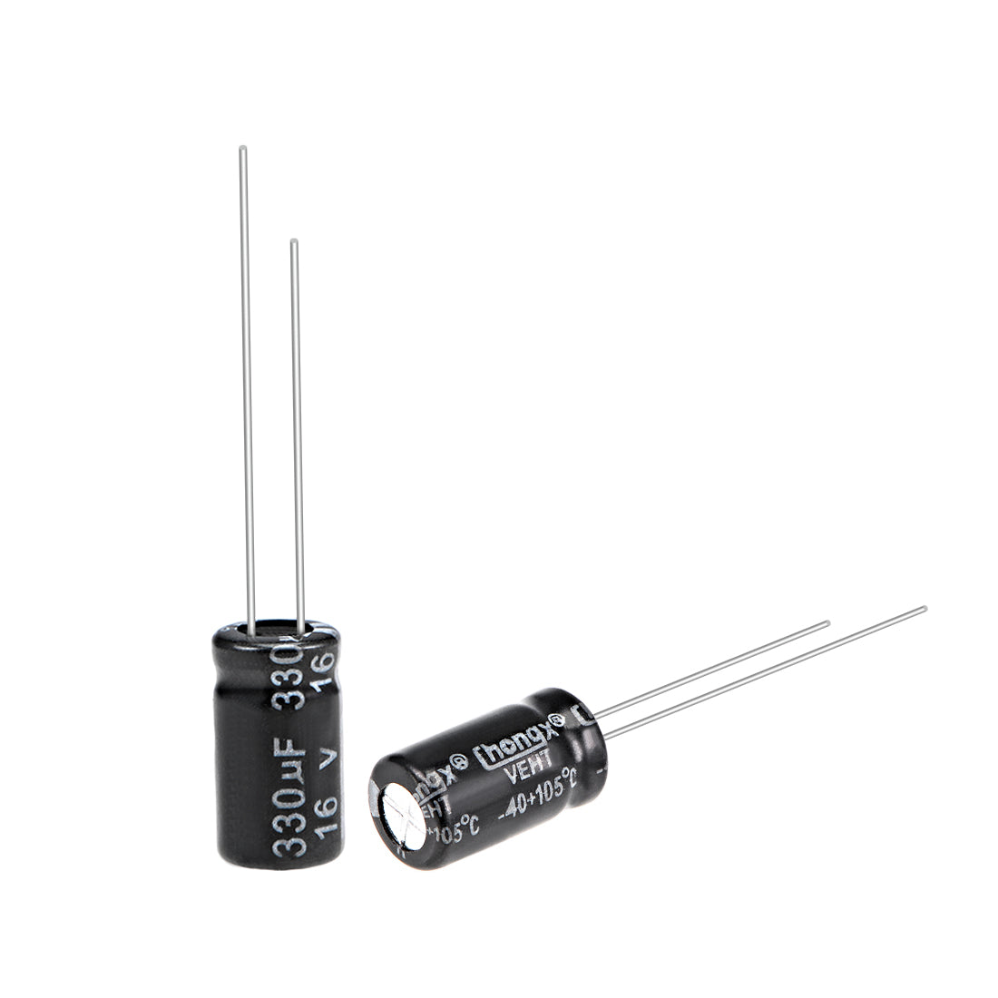 Uxcell 330uF 16V Capacitor, Aluminum Electrolytic Capacitors 105C High ...
