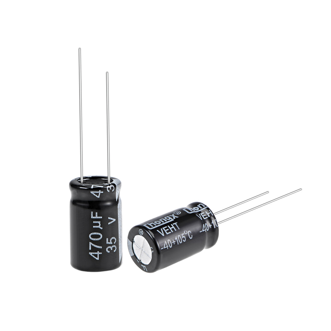 Uxcell 470uF 35V Capacitor, Aluminum Electrolytic Capacitors 105C High ...