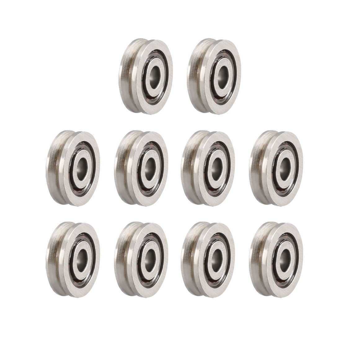 Uxcell V623 V-Groove Guide Pulley Rail Ball Bearings 3mmx10mmx3mm ...