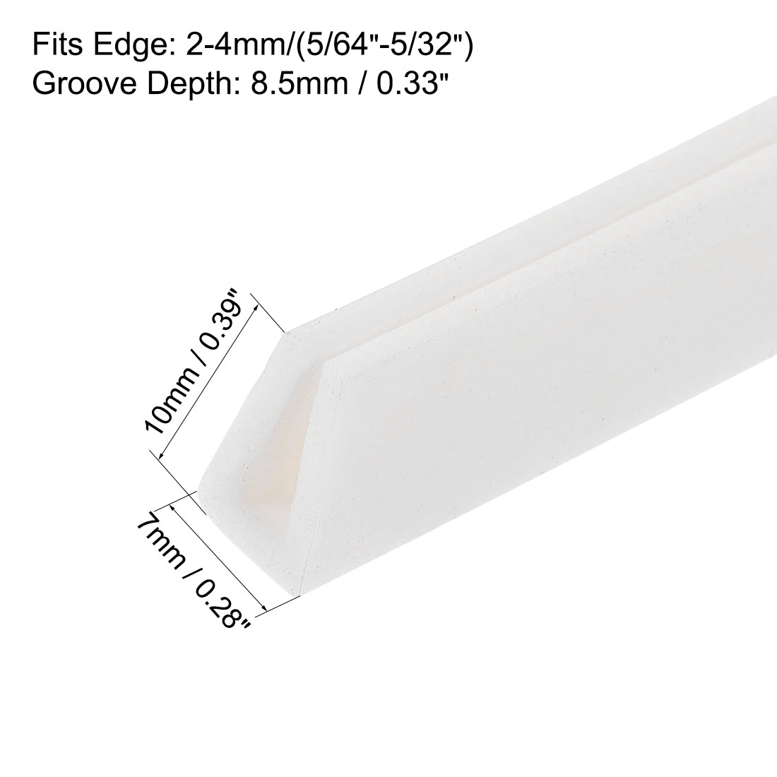 Uxcell Edge Trim U Seal Extrusion, Silicone U Channel Edge Protector ...
