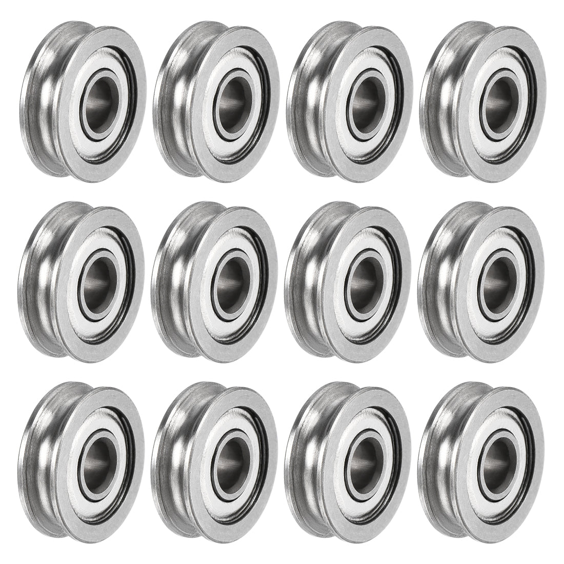 Uxcell 12pcs U604ZZ Deep U Groove Ball Track Guide Bearing 4x13x4mm ...