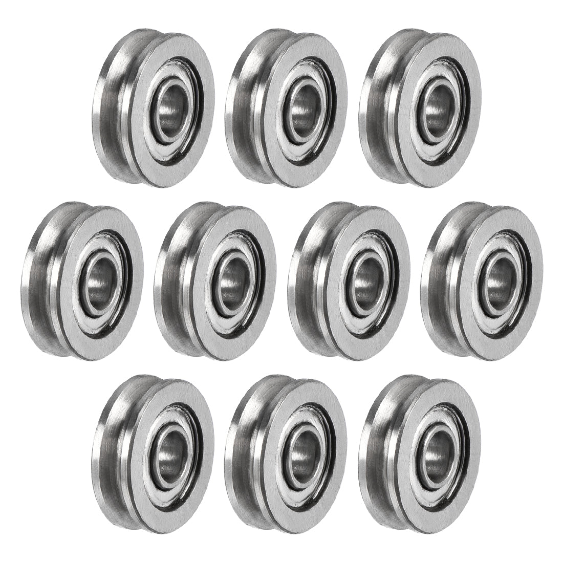 Uxcell 603 U Groove Ball Track Guide Bearing 3x10x3mm Double Metal ...