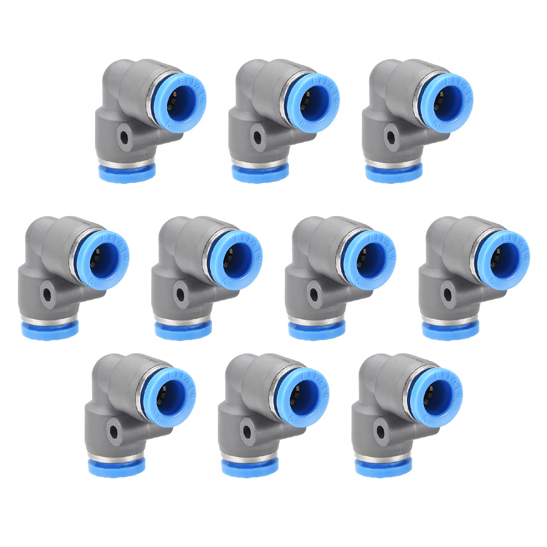 Uxcell Elbow Push to Connect Air Fittings 10mm Tube OD Pneumatic Quick ...