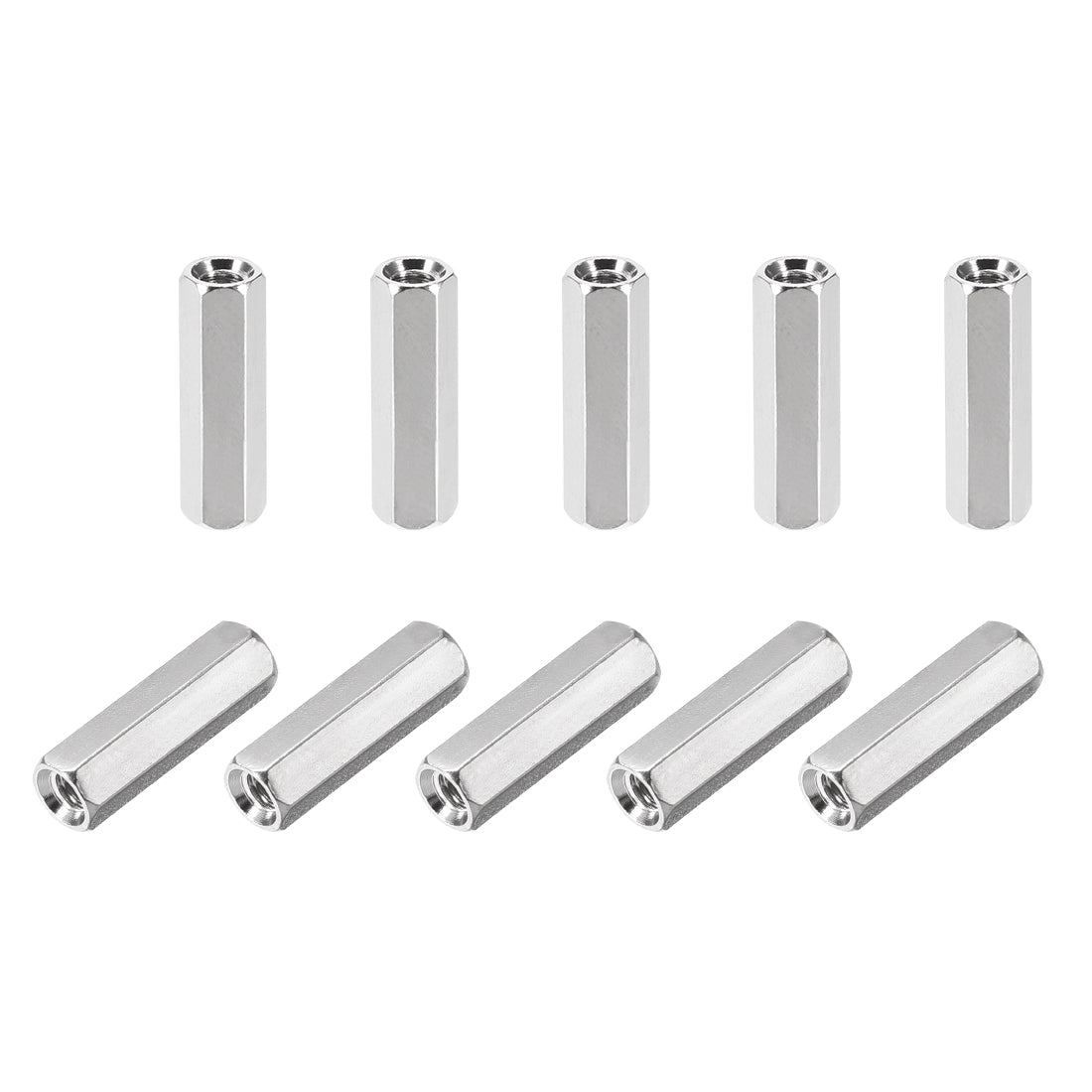 Uxcell M3 Female to Female Hex Nickel Plated Spacer Standoff 10pcs ...