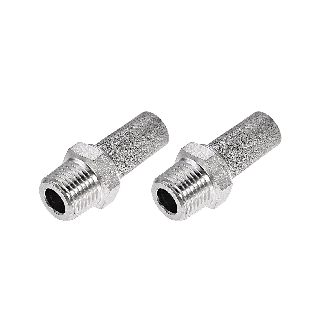 Uxcell Exhaust Muffler NPT1/8 Male Thread Sintered Stainless Steel ...