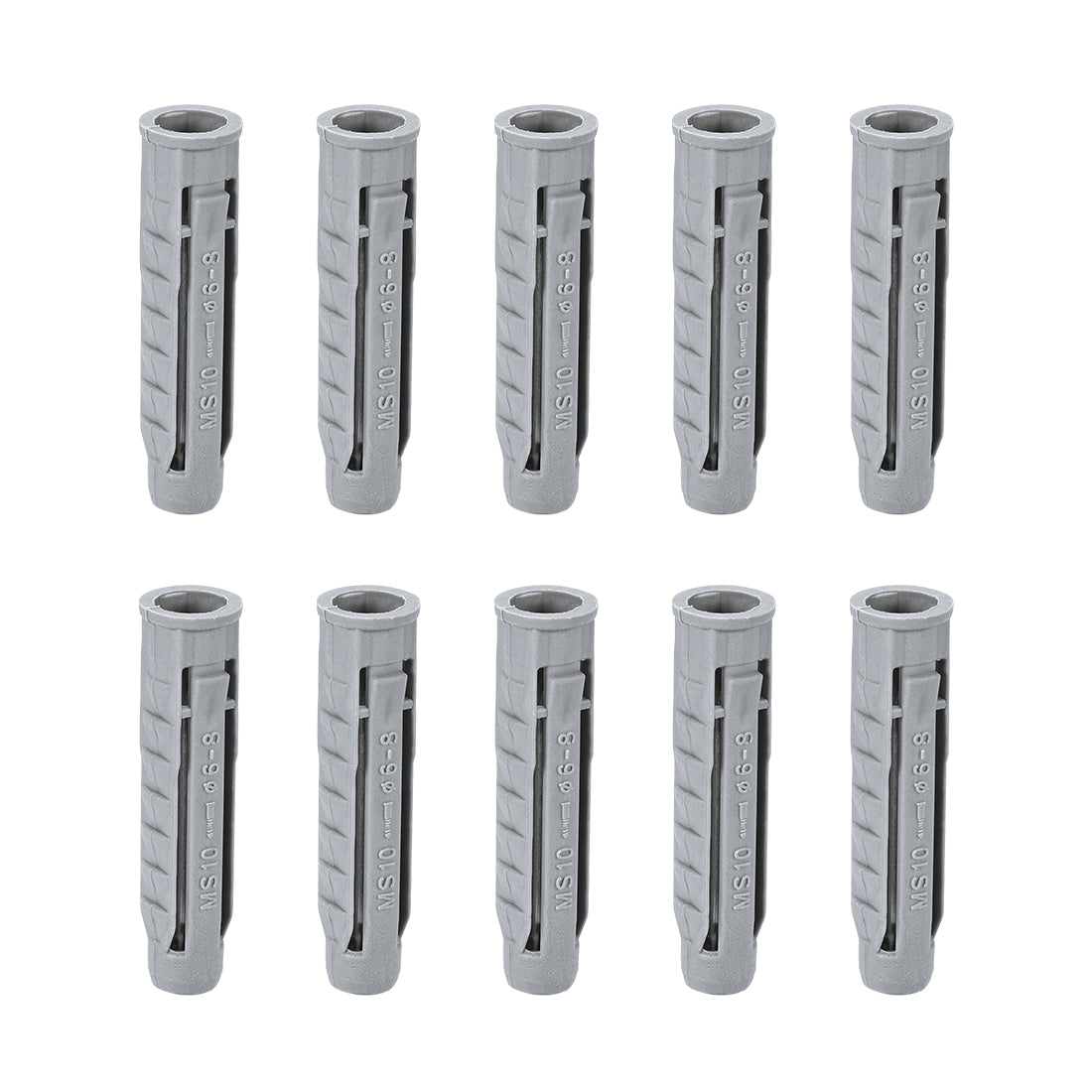 Uxcell 10mmx50mm Plastic Expansion Tubes Column Frame Fixings Gray ...