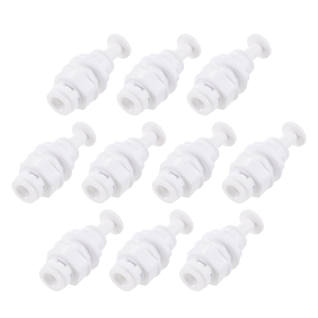Uxcell Quick Union Bulkhead Connector 1/4" to 1/4", Straight Connect ...
