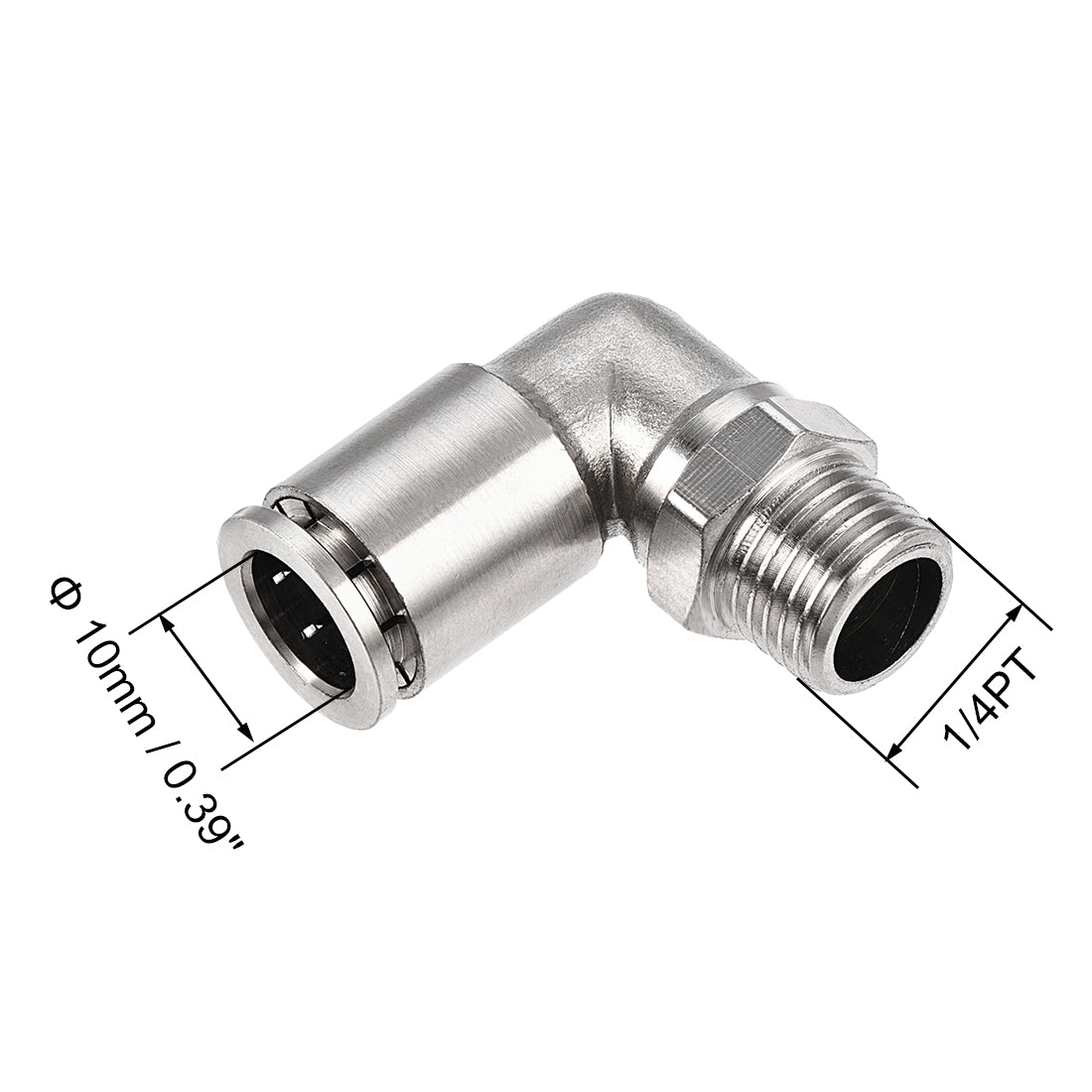 Push to Connect Tube Fitting, Tube to Male Elbow L Shape | Harfington