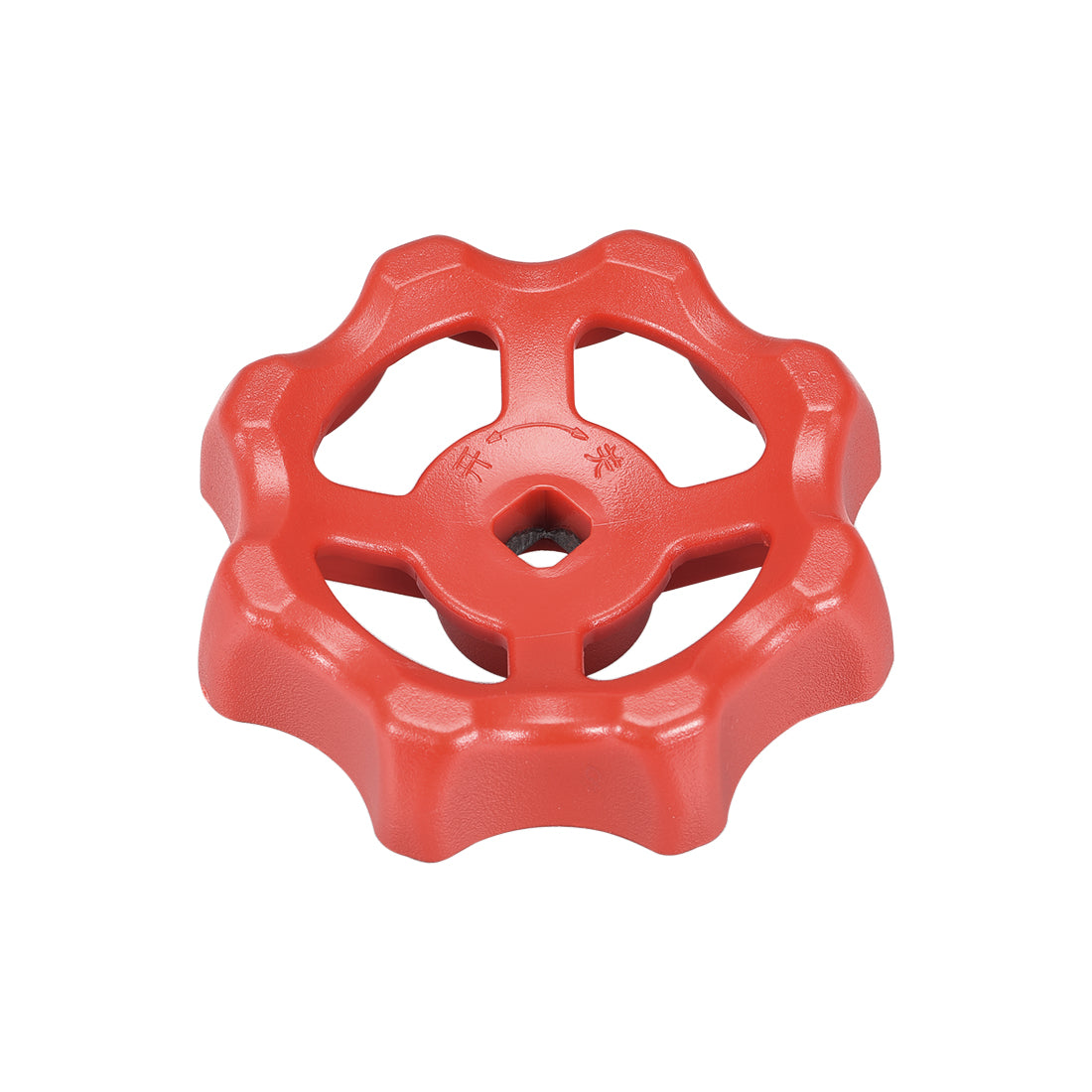 Uxcell Round Wheel Handle, Square Broach 8x8mm, Wheel OD 74mm ABS Red ...