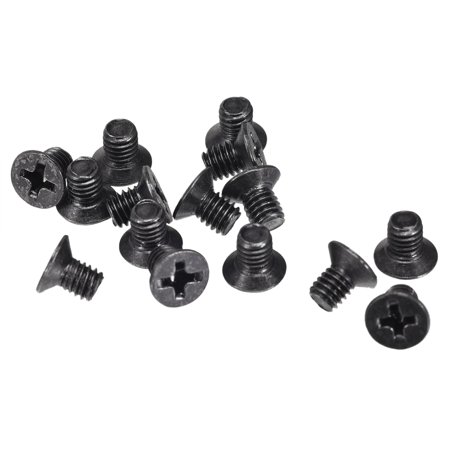 Uxcell M4 x 6mm Phillips Flat Head Screws Carbon Steel Machine Screws ...