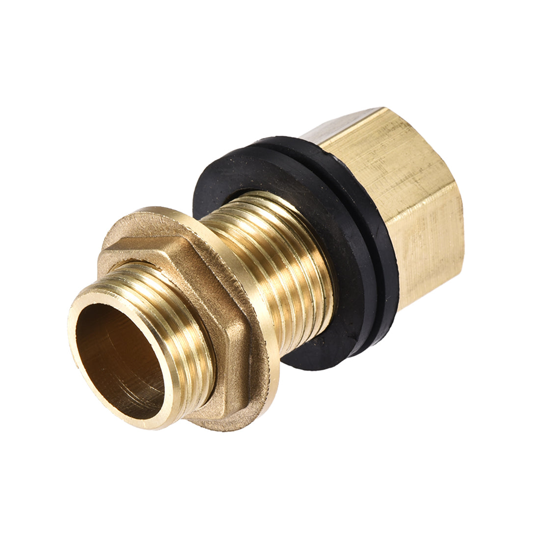 Bulkhead Fitting, Hex Tube Adaptor Hose Fitting, with Silicone Gaskets ...