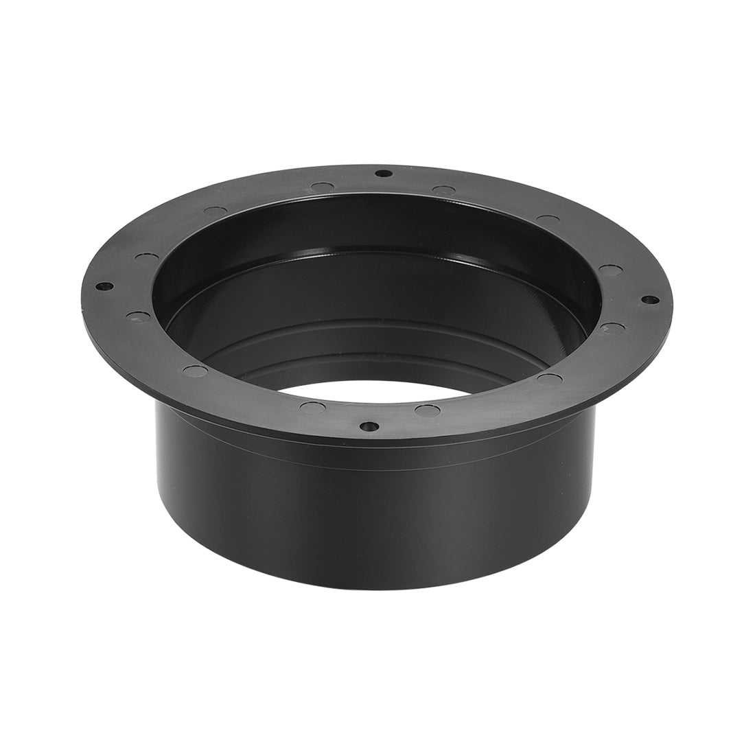 Uxcell Black Straight Duct Connector Flange ABS Plastic Air Outlet ...