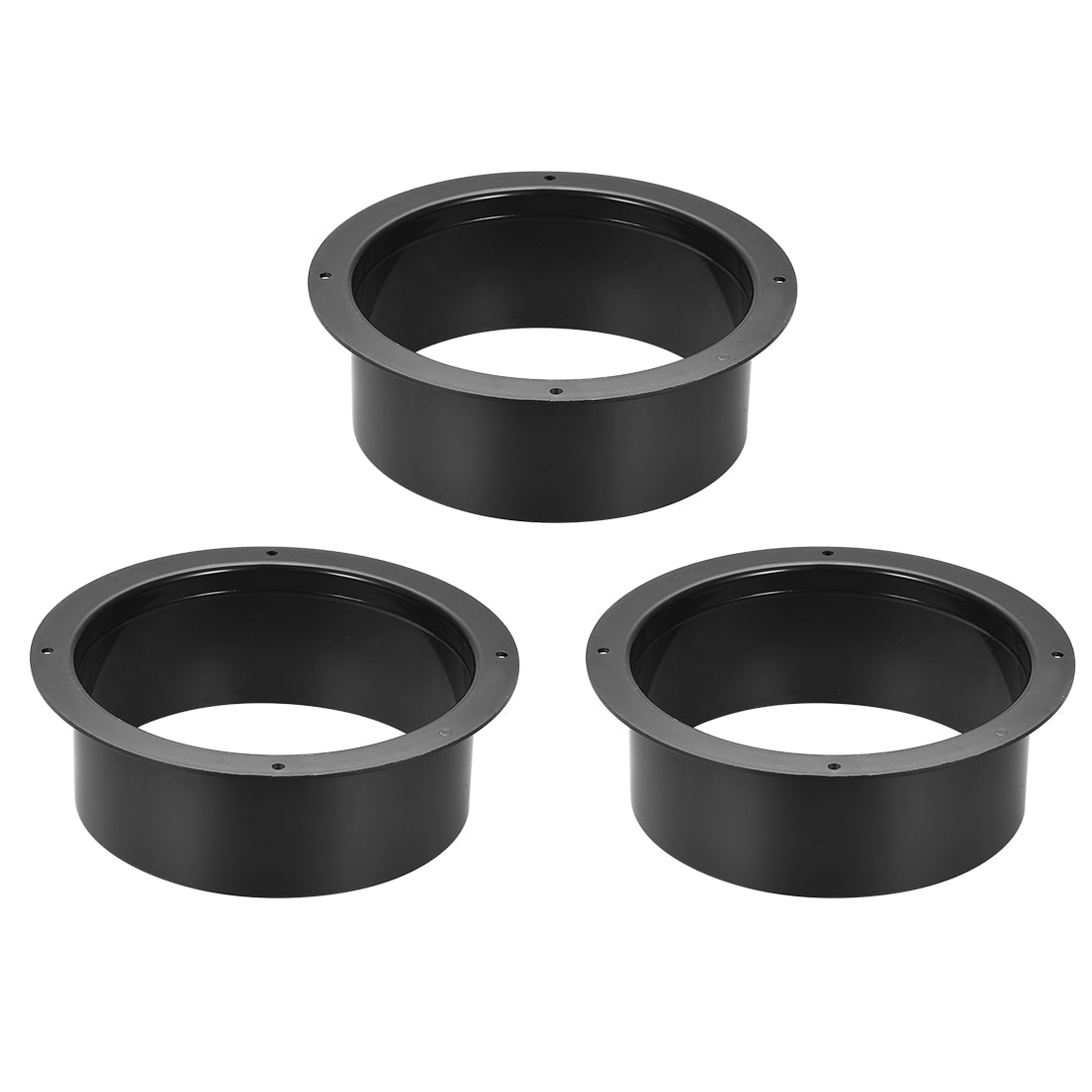 Uxcell Black Straight Duct Connector Flange ABS Plastic Air Outlet ...