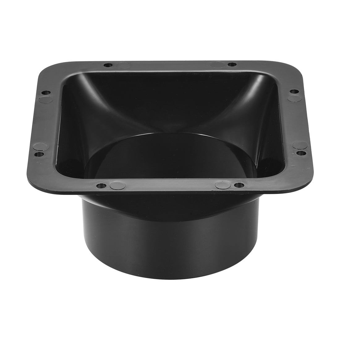 Uxcell Black Duct Connector Square Flange ABS Plastic Air Outlet Inlet ...