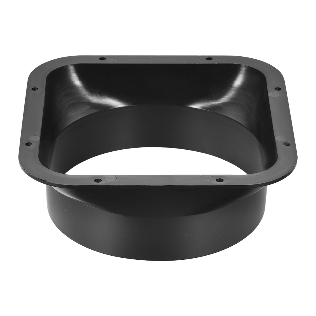 Uxcell Black Duct Connector Square Flange ABS Plastic Air Outlet Inlet ...