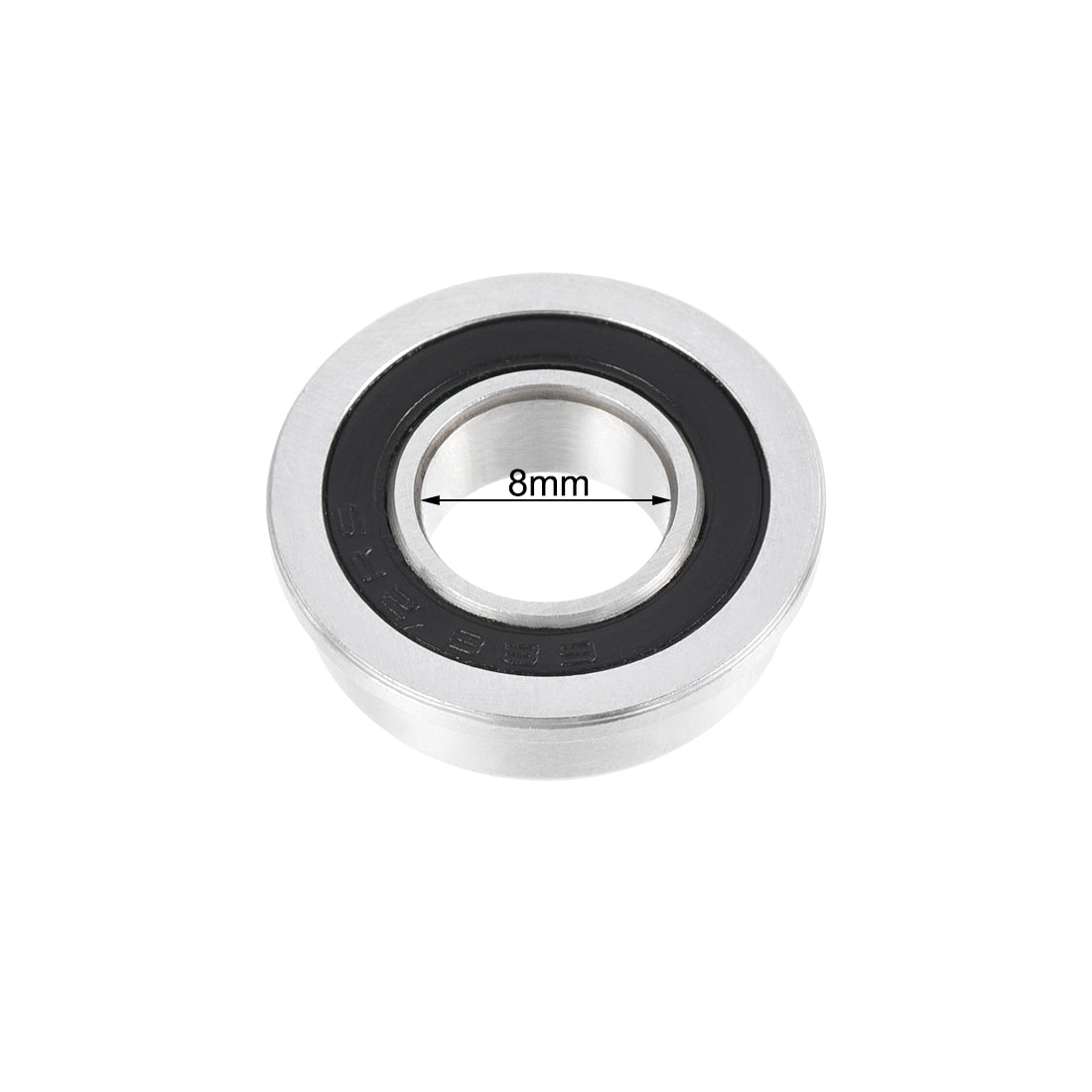 Uxcell F688-2RS Flanged Ball Bearing 8x16x5mm Double Sealed Chrome ...