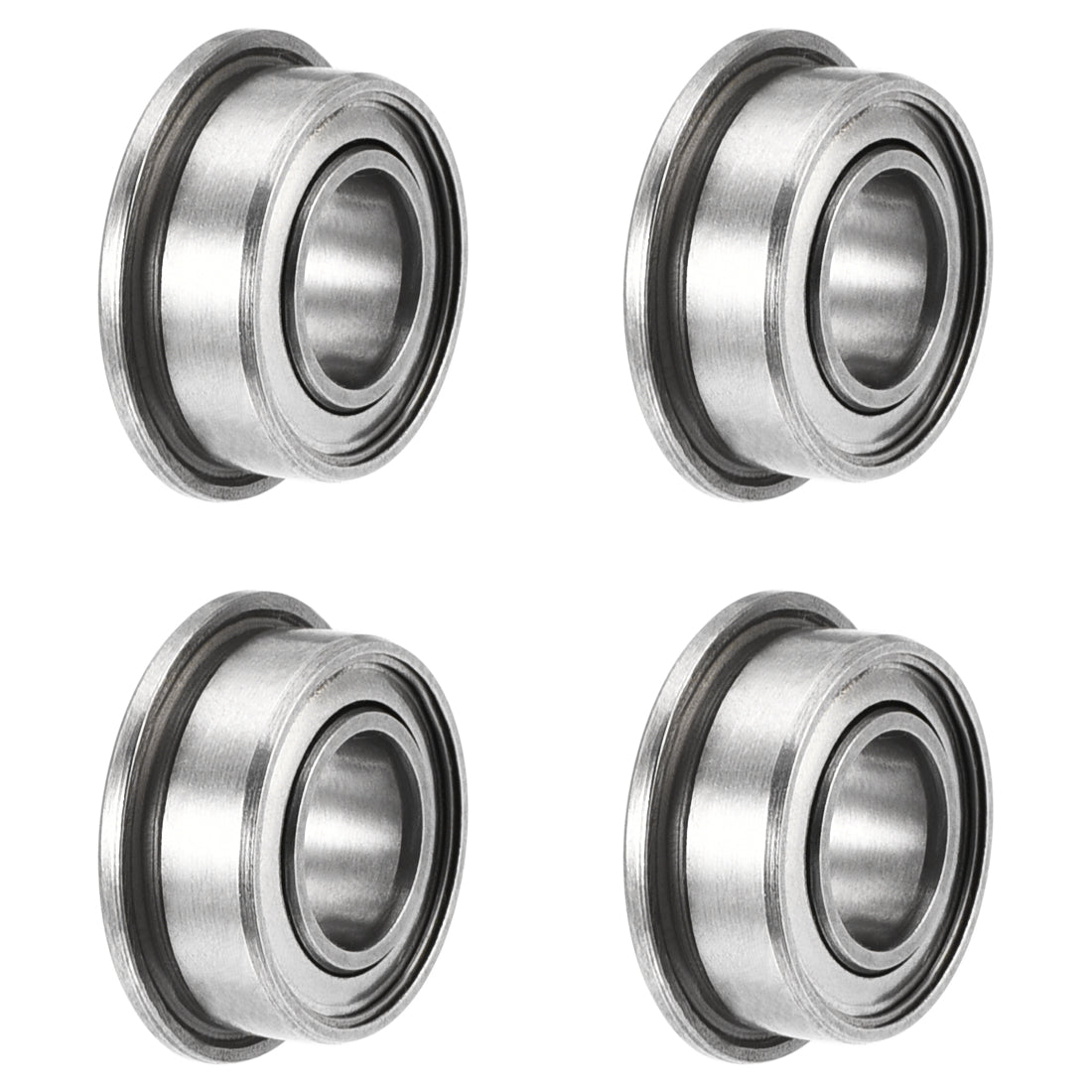 Uxcell SMF105ZZ Flange Ball Bearing 5x10x4mm Double Shielded 440c Stainless Steel Bearings 4pcs ...