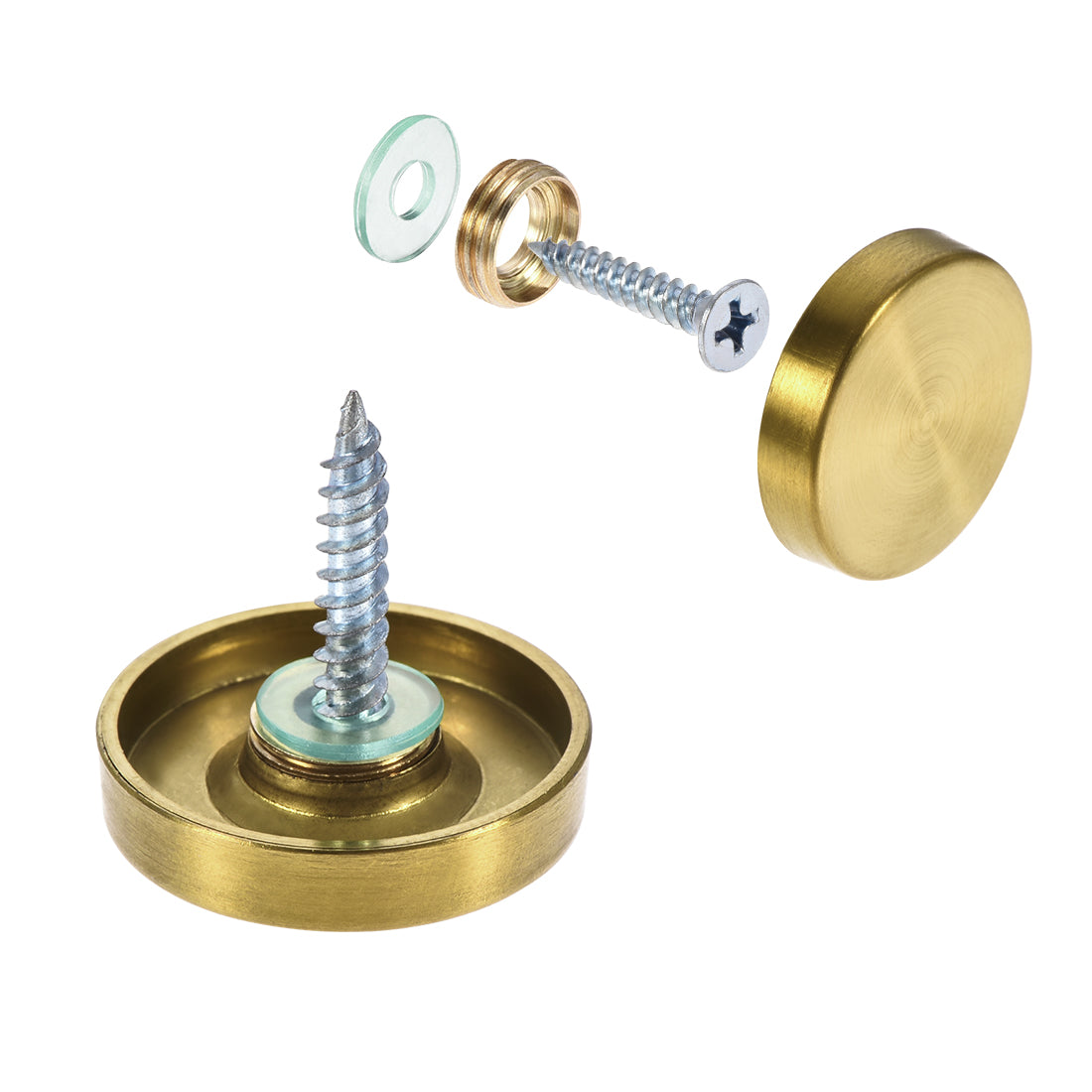 Uxcell Mirror Screws, Decorative Cap Fasteners Cover Nails ...