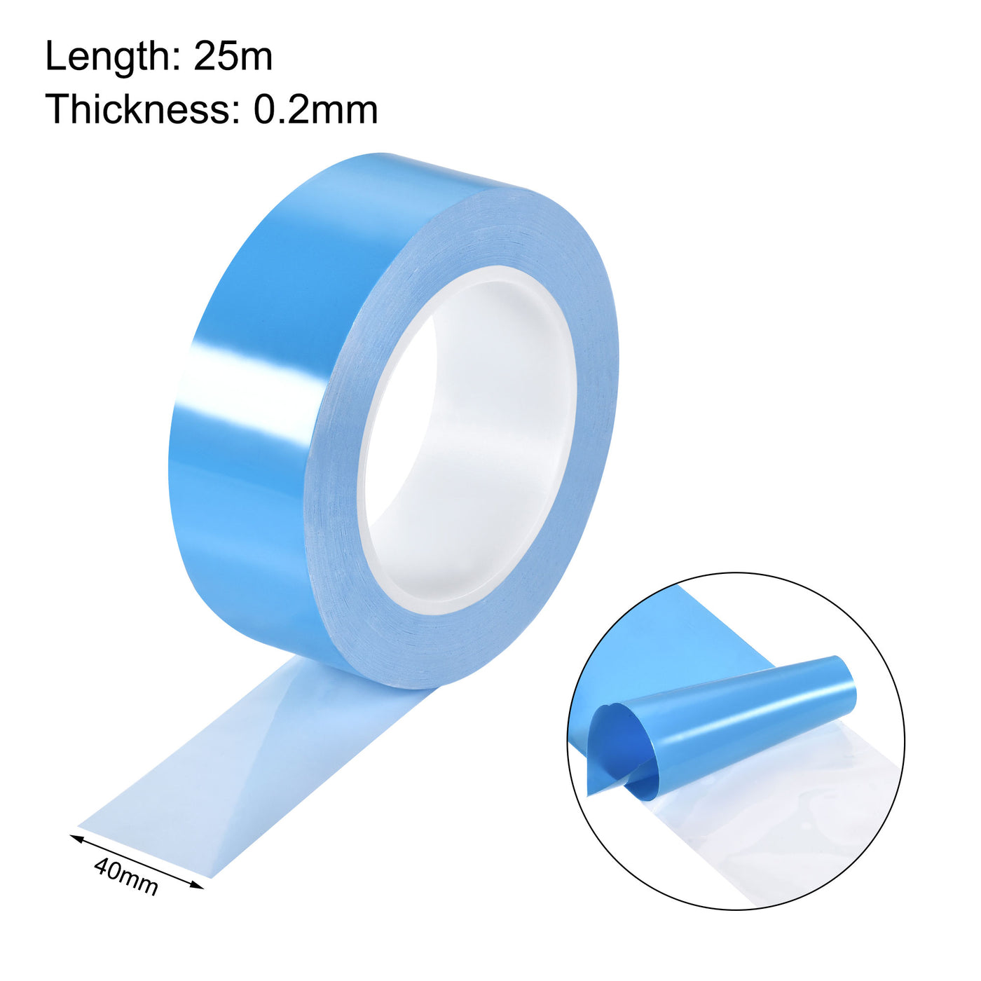 Uxcell Thermal Adhesive Tape Thermally Conductive Tape 40mm x 25m for ...