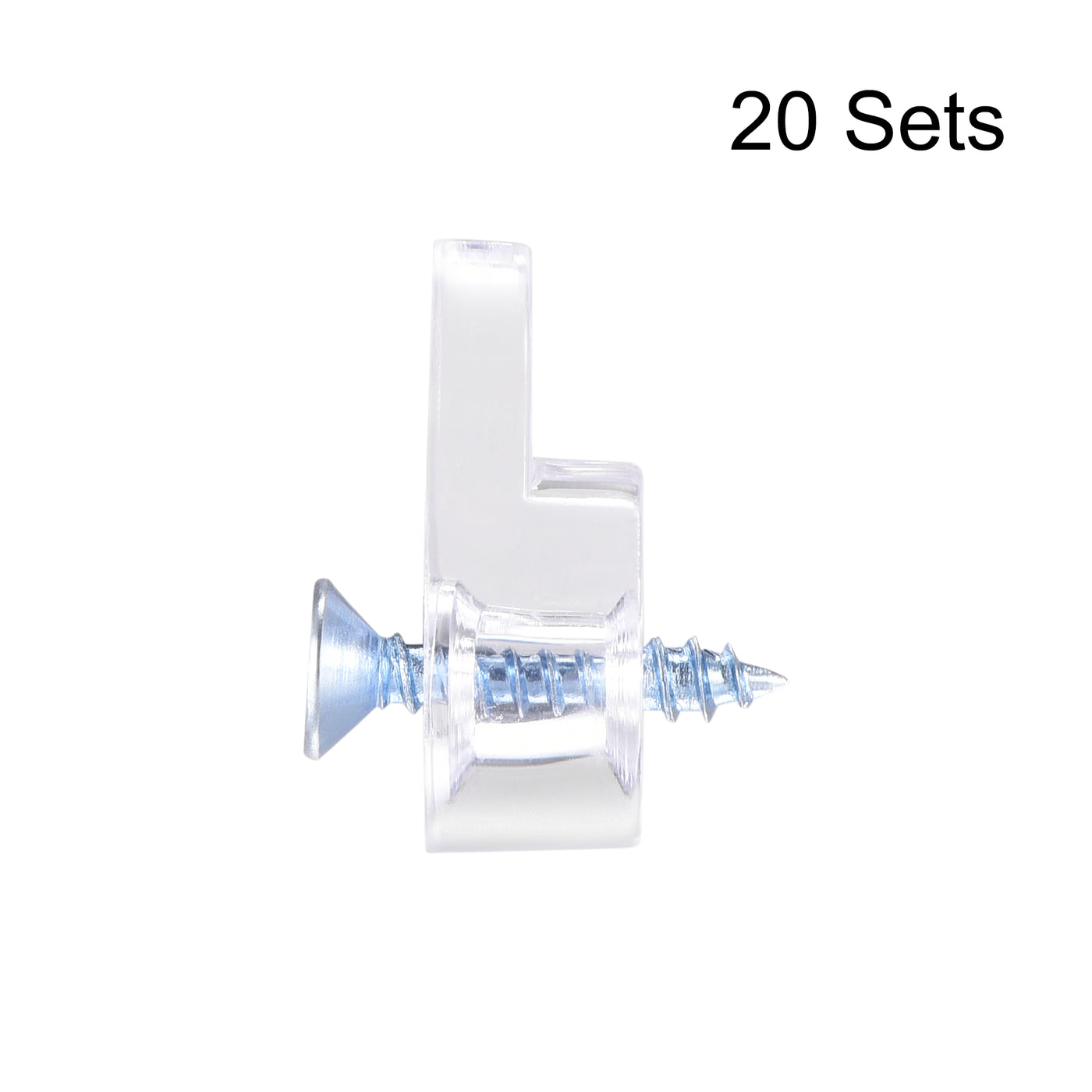 Uxcell Glass Retainer Clips Kit, 20mmx11mm Cabinet Door Clips Mirrors ...