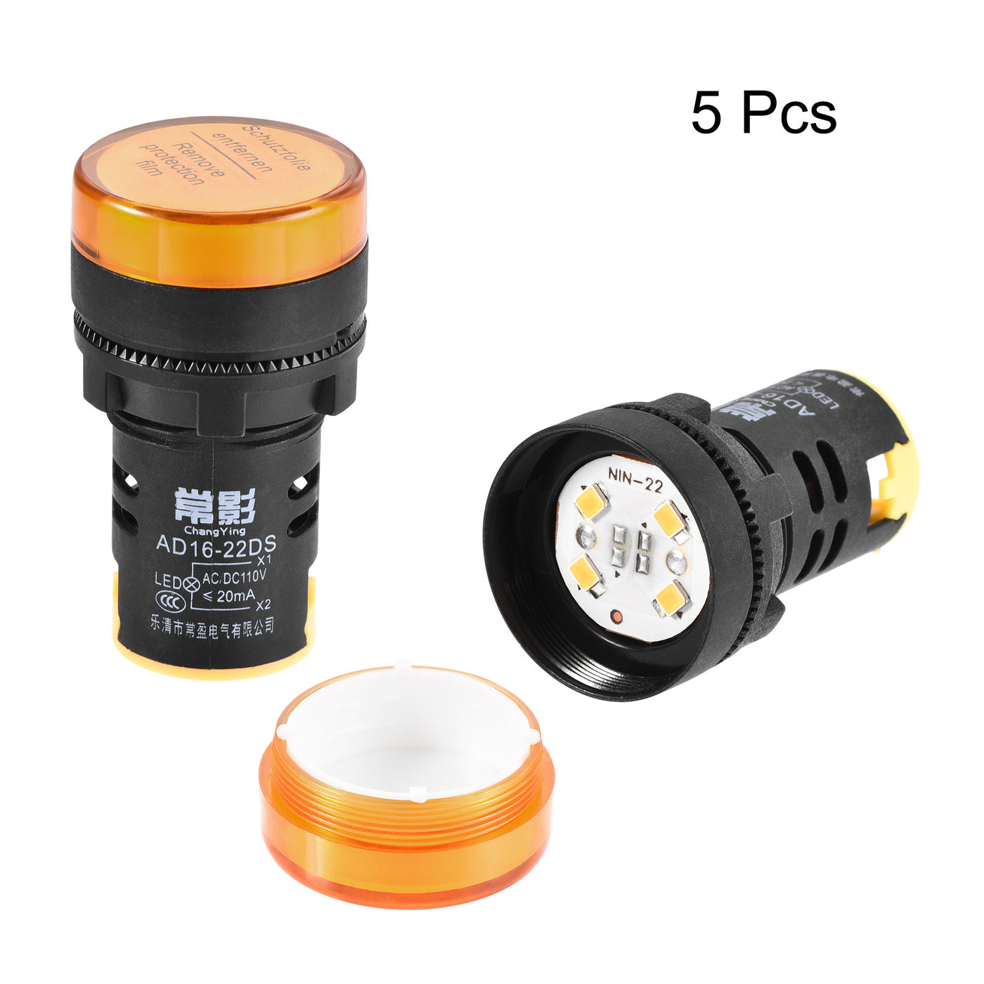 Uxcell Energy Saving LED Indicator Light AC/DC Dustproof Waterproof ...