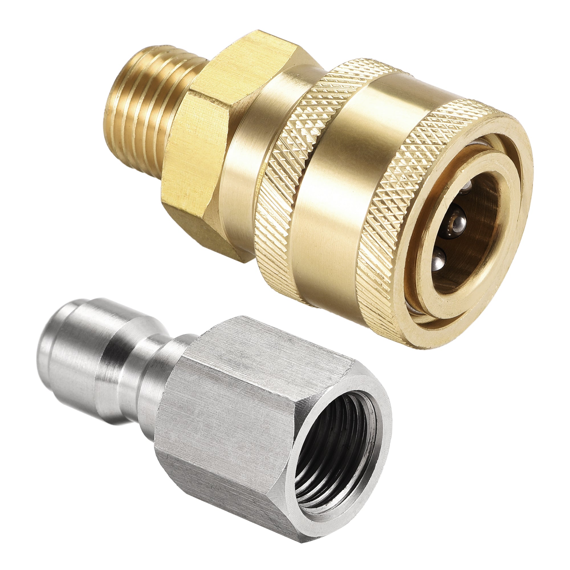 Uxcell Brass Quick Connectors Set G1/4 Male & Female Thread | Harfington