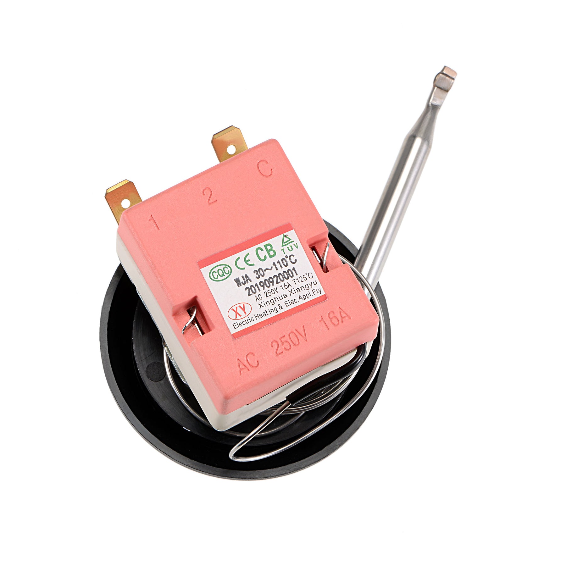 Uxcell NC 250V 16A 110C Temperature Control Switch Capillary Thermostat ...