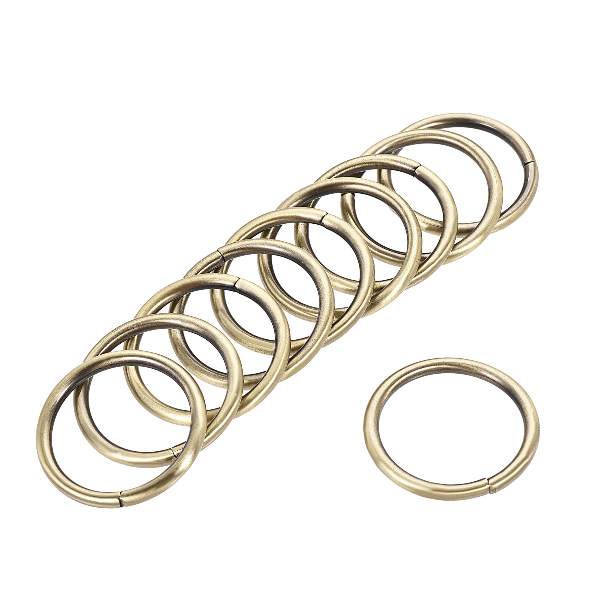 Uxcell Metal O Ring 32mm ID 3.8mm Thickness Non-Welded Rings Bronze ...