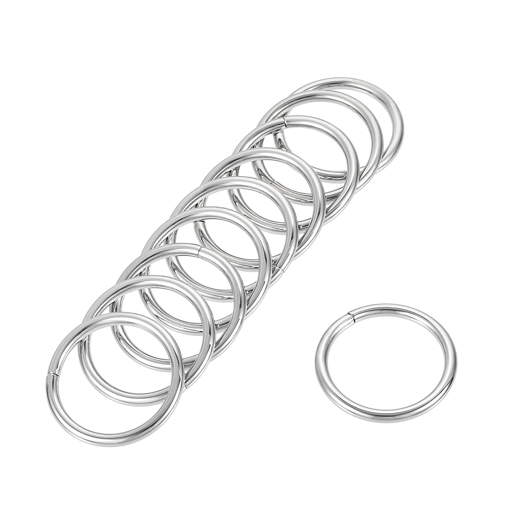 Uxcell Metal O Ring 32mm(1.26") ID 3.8mm Thickness Non-Welded Rings ...
